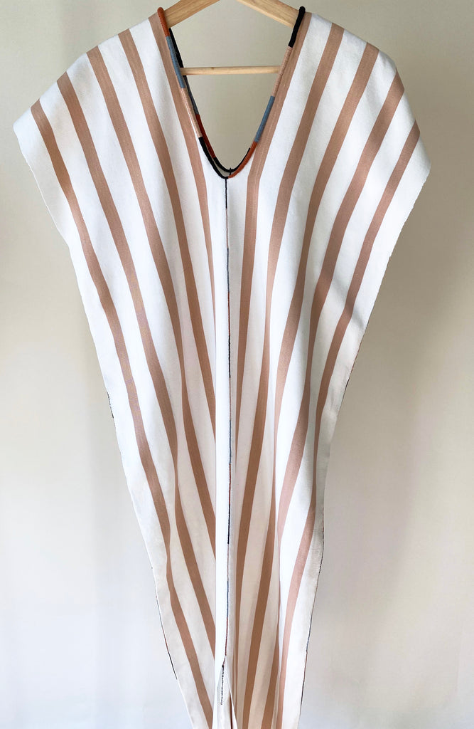 Alma Dress Nude & Natural Stripes — ADM